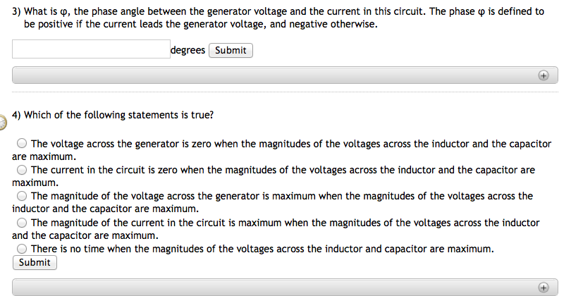 Solved A circuit is constructed with an AC generator, a | Chegg.com
