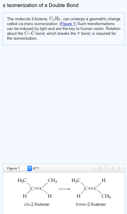 Solved t erization of a Double Bond The molecule 2-butene, C | Chegg.com