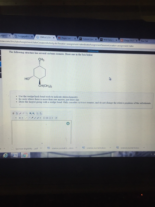 Solved The following structure has several cis/trans | Chegg.com