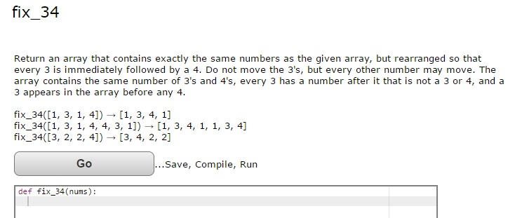 Solved can balance Given a non-empty array, return true if | Chegg.com