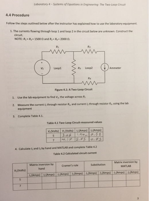 Solved Laboratory Systems of Equations in Engineering: The | Chegg.com