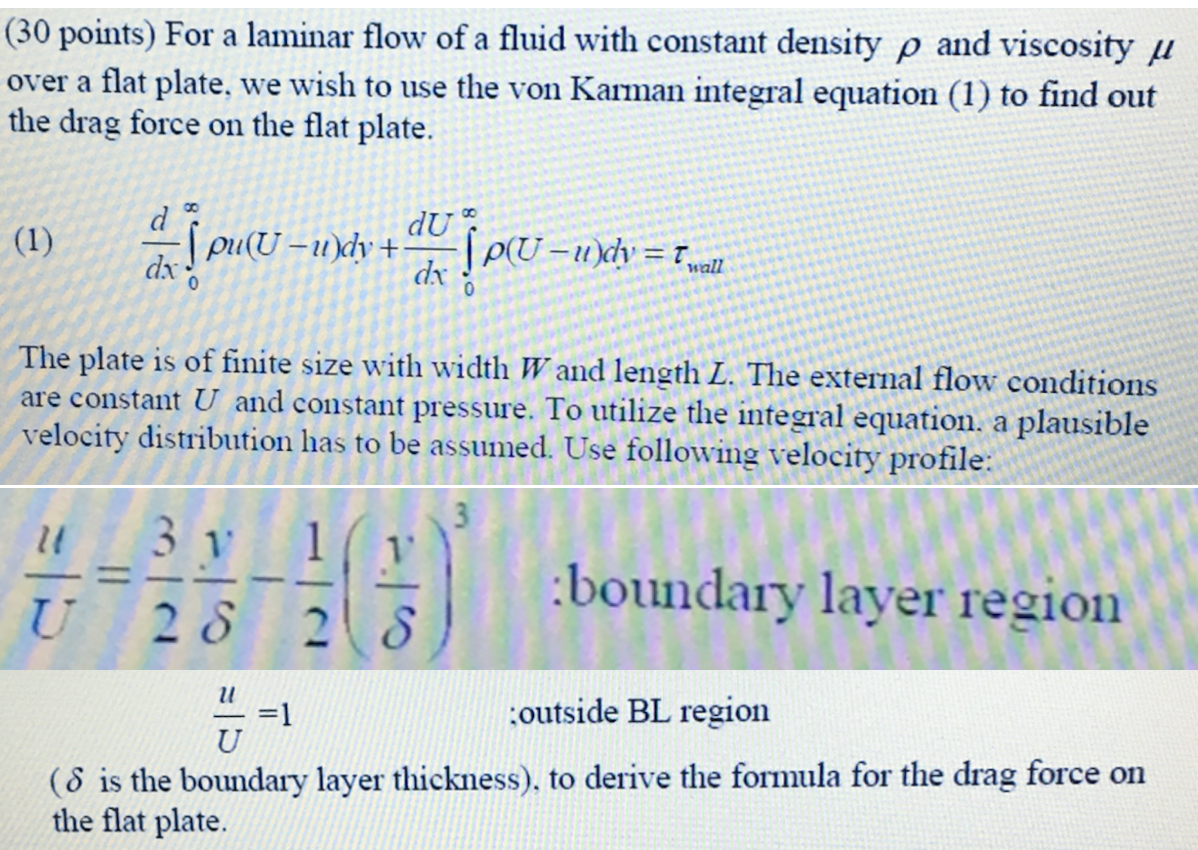 Solved For a laminar flow of a fluid with constant density | Chegg.com