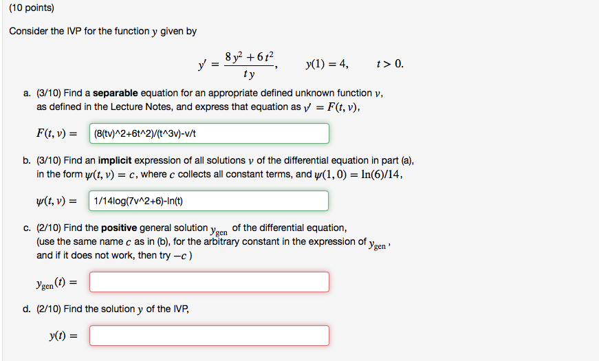 Solved Consider the IVP for the function y given by y' = | Chegg.com