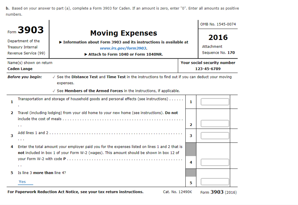 Solved Caden Lange (Social Security number 123-45-6789), a | Chegg.com