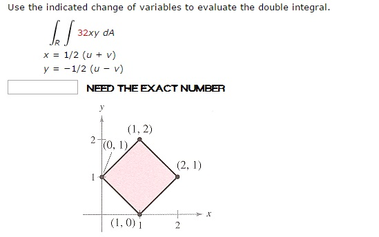 Solved Use the indicated change of variables to evaluate the | Chegg.com