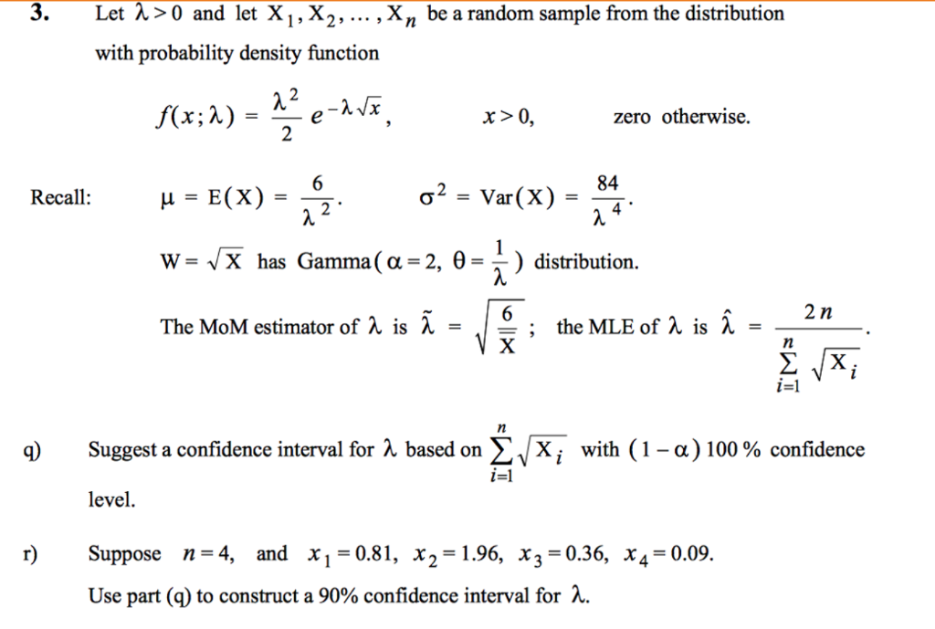 Let lambda > 0 and let X_1, X_2, ..., X_n be a random | Chegg.com