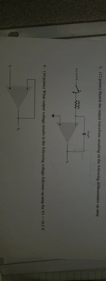 Solved Sketch the output waveform resulting on the following | Chegg.com