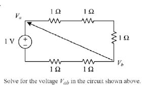 Solved Solve for the voltage Vab in the circuit shown above. | Chegg.com