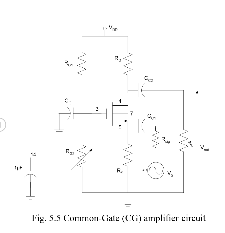 Solved Calculate the gain of the CG amplifier given in Fig. | Chegg.com