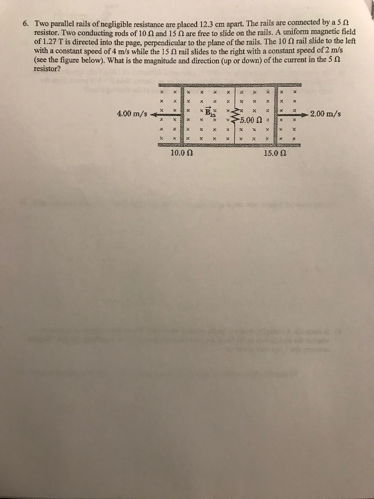 Solved Two parallel rails of negligible resistance are | Chegg.com