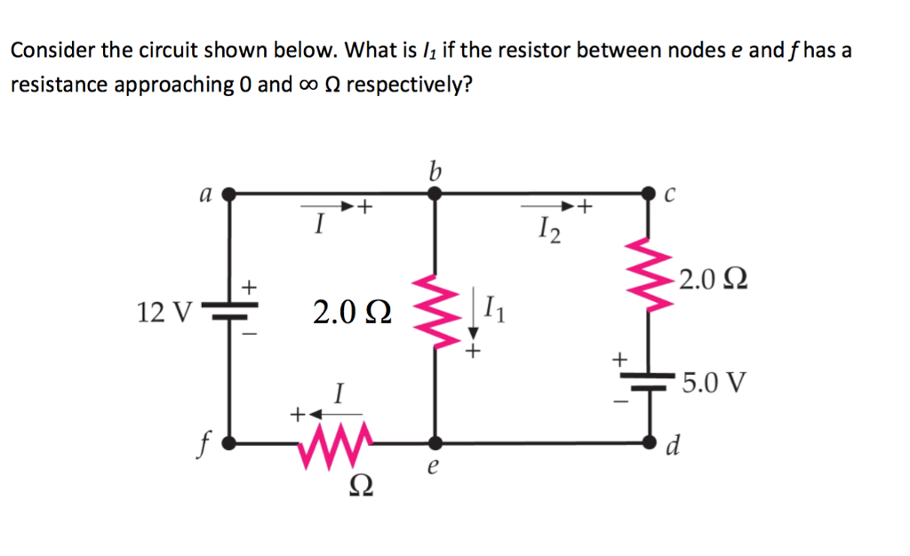 Solved Consider the circuit shown below. What is I_1 if the | Chegg.com