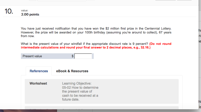 Solved value: 2.00 points You have just received | Chegg.com