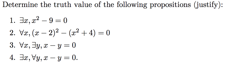 Solved Determine the truth value of the following | Chegg.com