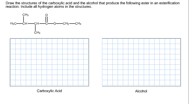 Solved Draw the structures of the carboxylic acid and the | Chegg.com