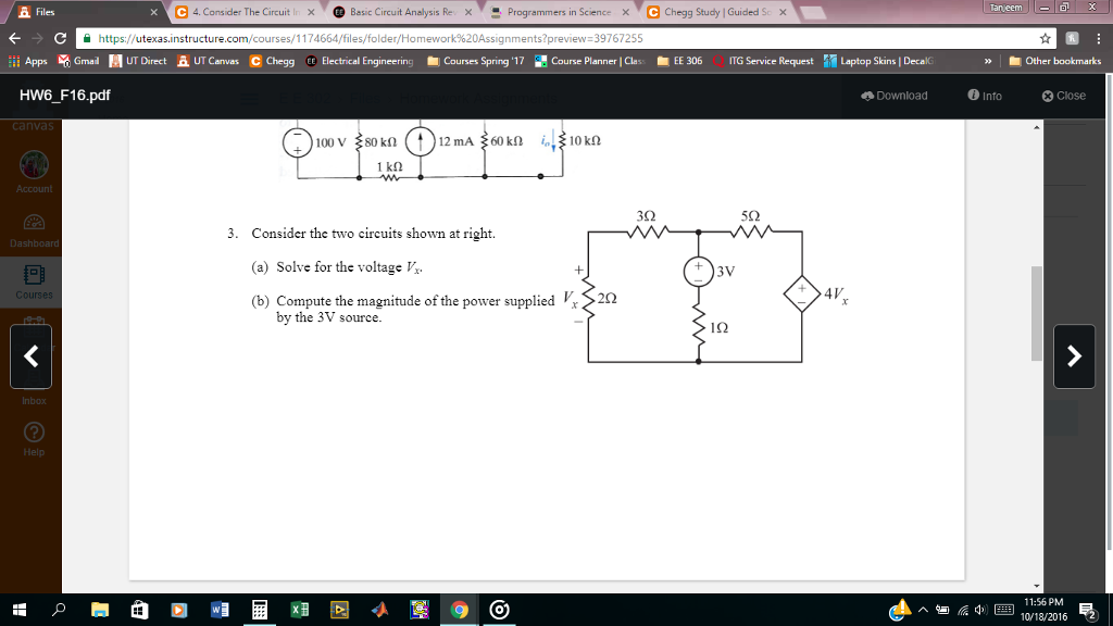 Solved 五Files 4 Consider The Circuit l Basic Circuit | Chegg.com