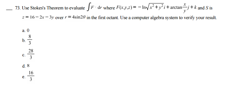 Solved Use Stokes's Theorem to evaluate integral F. dr where | Chegg.com