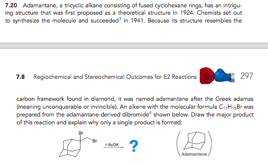 Solved .20 Adamantane, a tricyclic alkane consisting of | Chegg.com