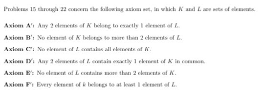 Solved 21. Draw a diagram of a model of the axiom system | Chegg.com