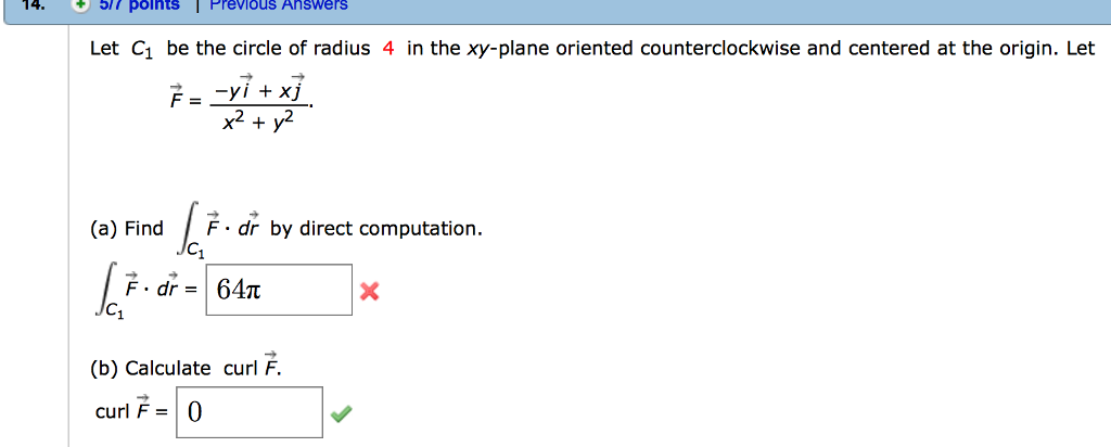 Solved Calc3 Q Let C1 be the circle of radius 4 in the | Chegg.com