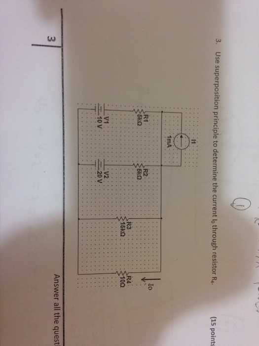 Solved 3. Use superposition principle to determine the | Chegg.com