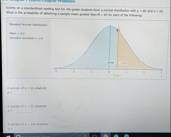 Solved Scores on a standardized reading test for 4th-grade | Chegg.com