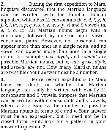 Solved During the first expedition to Mars, linguists | Chegg.com