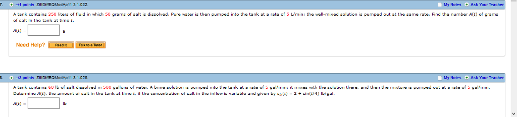 Solved A tank contains 350 liters of fluid in which 50 grams | Chegg.com