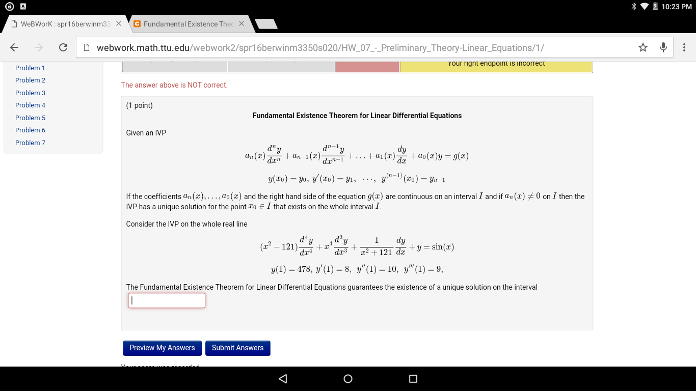 Solved 10:23 PM D WeBWorK. Spr16berwinm33 × a Fundamental | Chegg.com