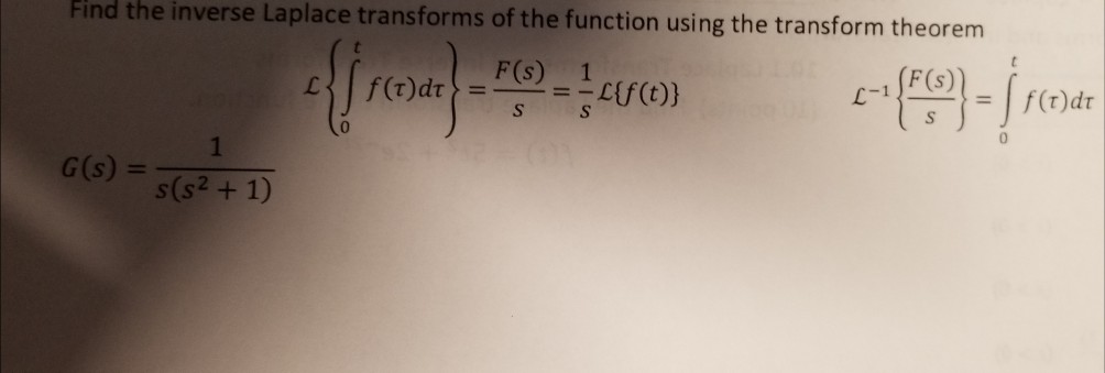 Solved Find the inverse Laplace transforms of the function | Chegg.com