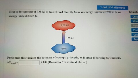 Solved Heat in the amount of 135 kJ is transferred directly | Chegg.com