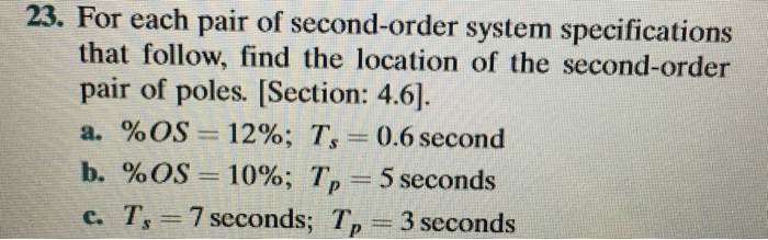 Solved 23. For each pair of second-order system | Chegg.com