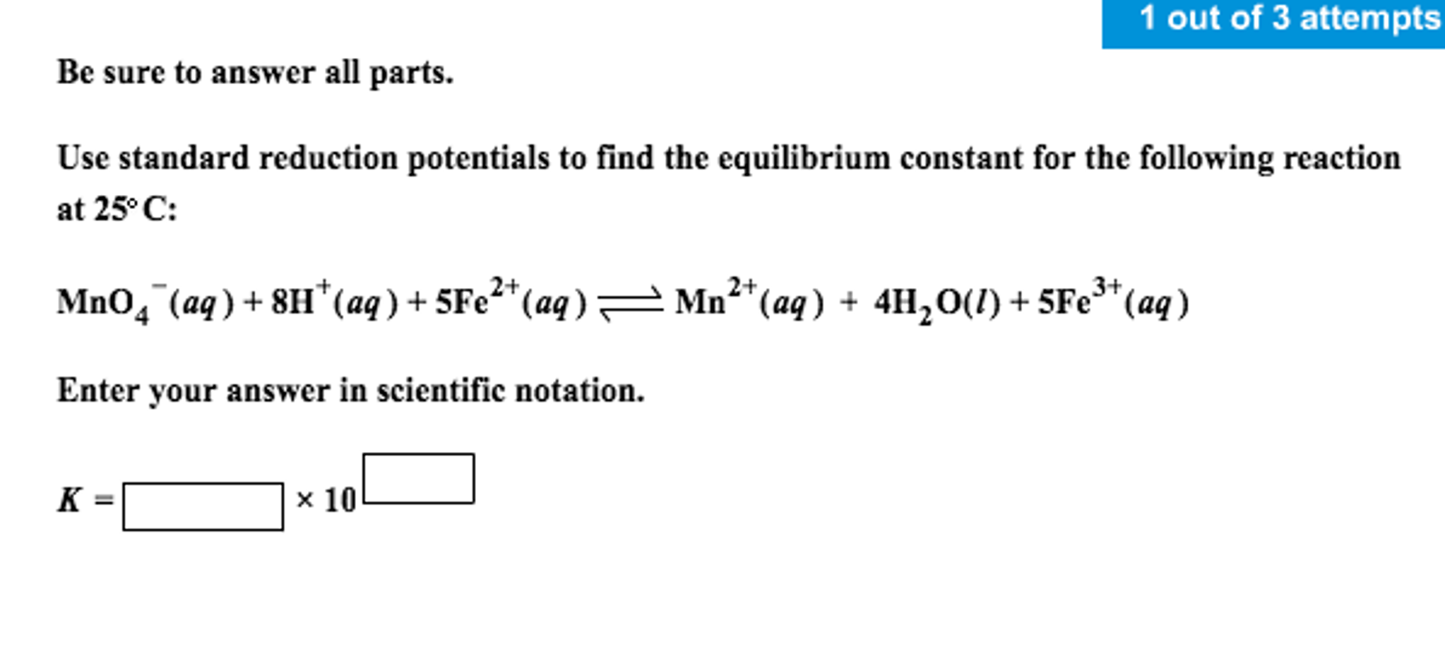 Solved Use standard reduction potentials to find the | Chegg.com
