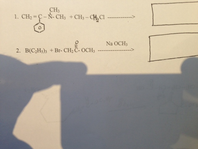 Solved CH2 = + CH3 - CH2 Cl B(C2H5)3 + Br- CH2 | Chegg.com