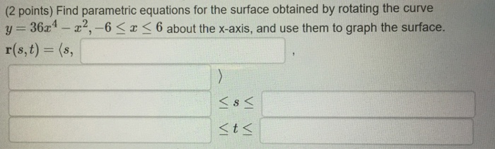 Solved Find parametric equations for the surface obtained by | Chegg.com