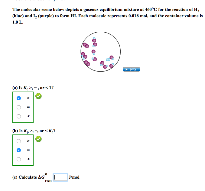 Solved The molecular scene below depicts a gaseous | Chegg.com