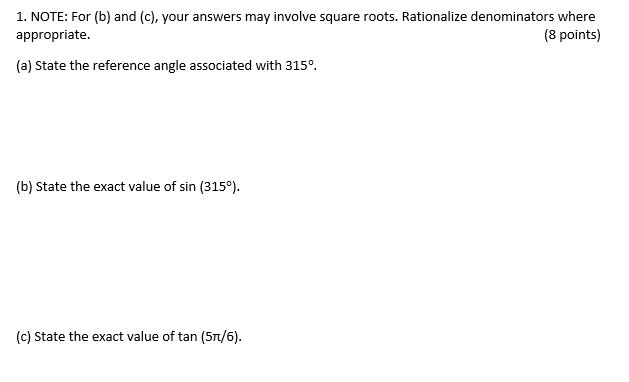 Solved For (b) and (c), your answers may involve square | Chegg.com