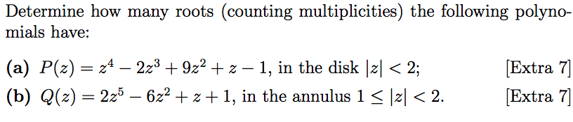 Solved Determine how many roots (counting multiplicities) | Chegg.com