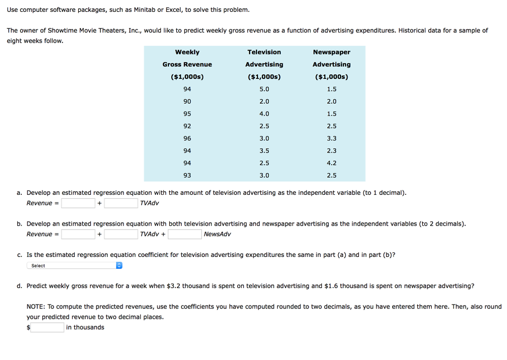 Solved Use computer software packages, such as Minitab or | Chegg.com