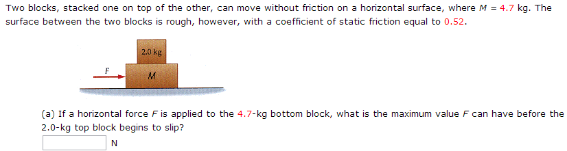 Solved Two blocks, stacked one on top of the other, can move | Chegg.com