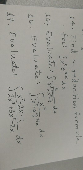 Solved 14. Find a reduction formula Eva inde ! | Chegg.com