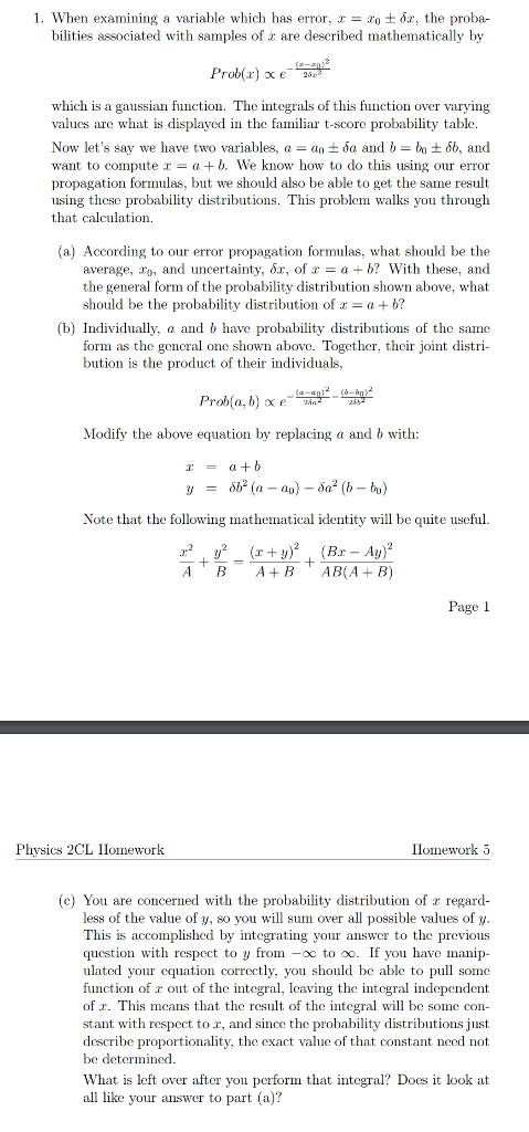 Solved 1. When examining a variable which has error. x = 20 | Chegg.com