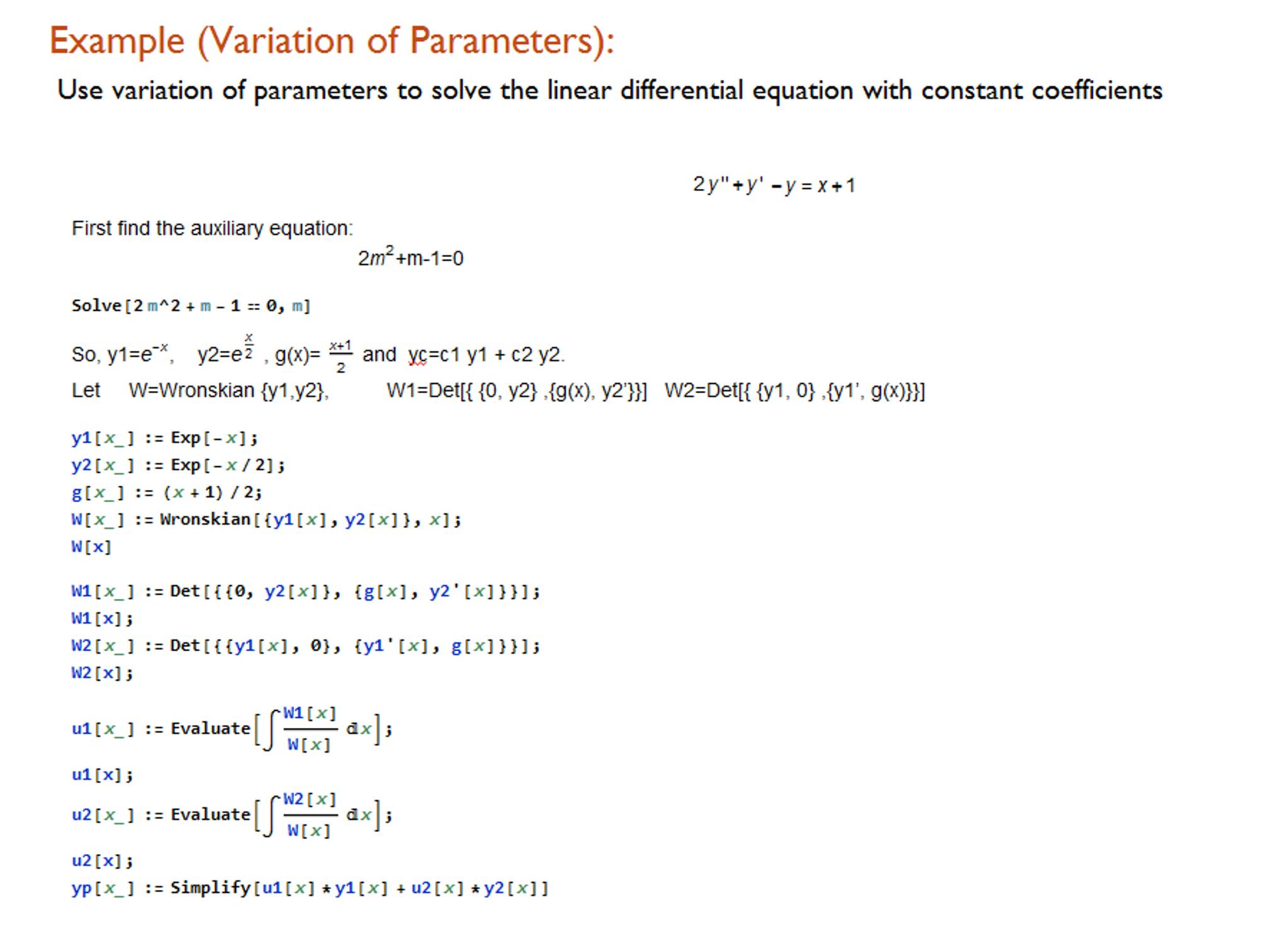 Solved Use the exmaple to Solve excerise 4 using mathematica | Chegg.com