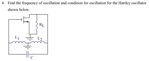Solved Find the frequency of oscillation and condition for | Chegg.com
