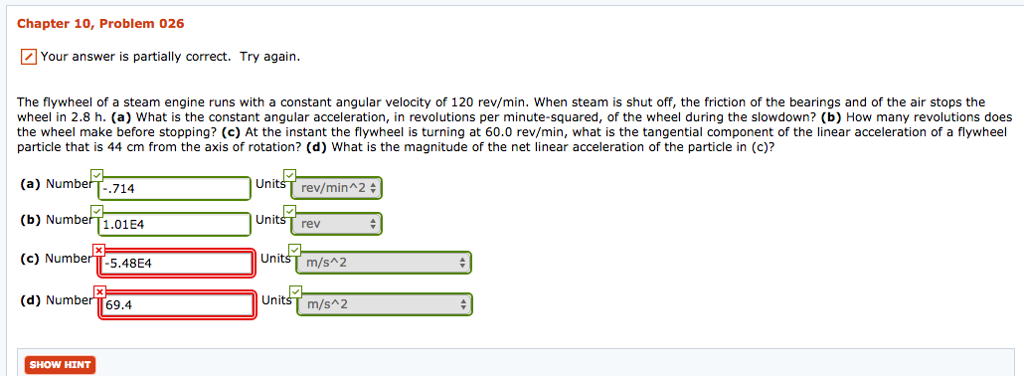 Solved Chapter 10, Problem 026 Your answer is partially | Chegg.com
