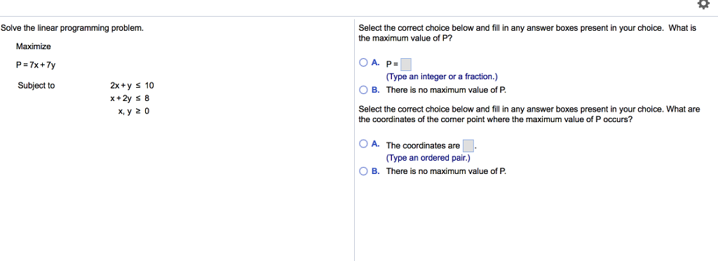 Solved Select the correct choice below and fill in any | Chegg.com