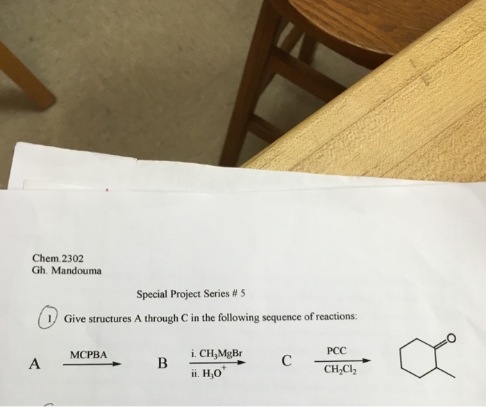Solved Give structures A through C in the following sequence | Chegg.com
