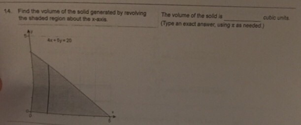 Solved Find the volume of the solid generated by revolving | Chegg.com