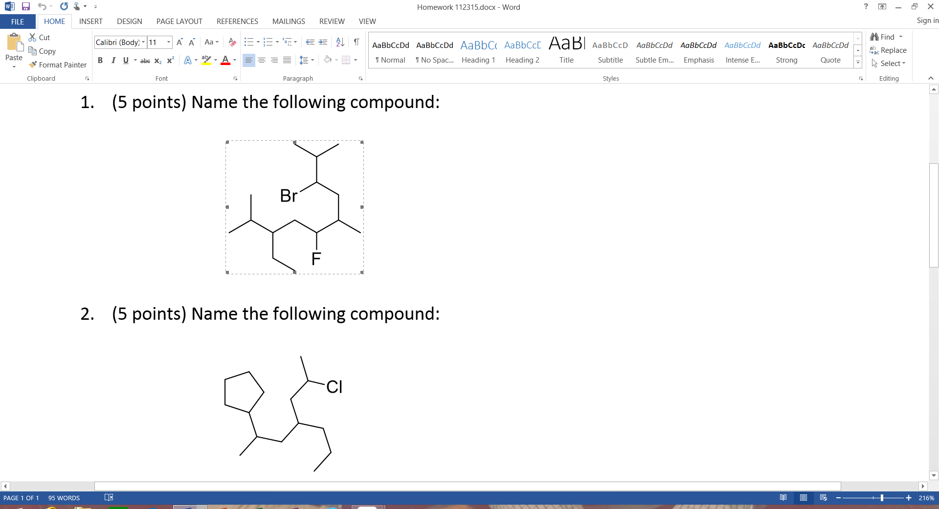Solved Homework 112. Word FILE HOME INSERT DESIGN PAGE | Chegg.com