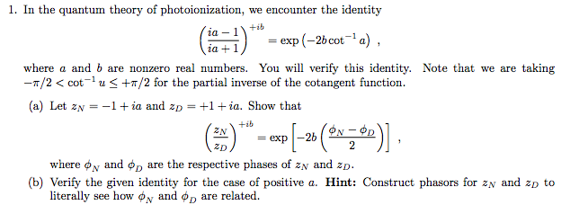 Solved In the quantum theory of photoionization, we | Chegg.com