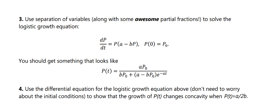Solved Use separation of variables (along with some awesome | Chegg.com
